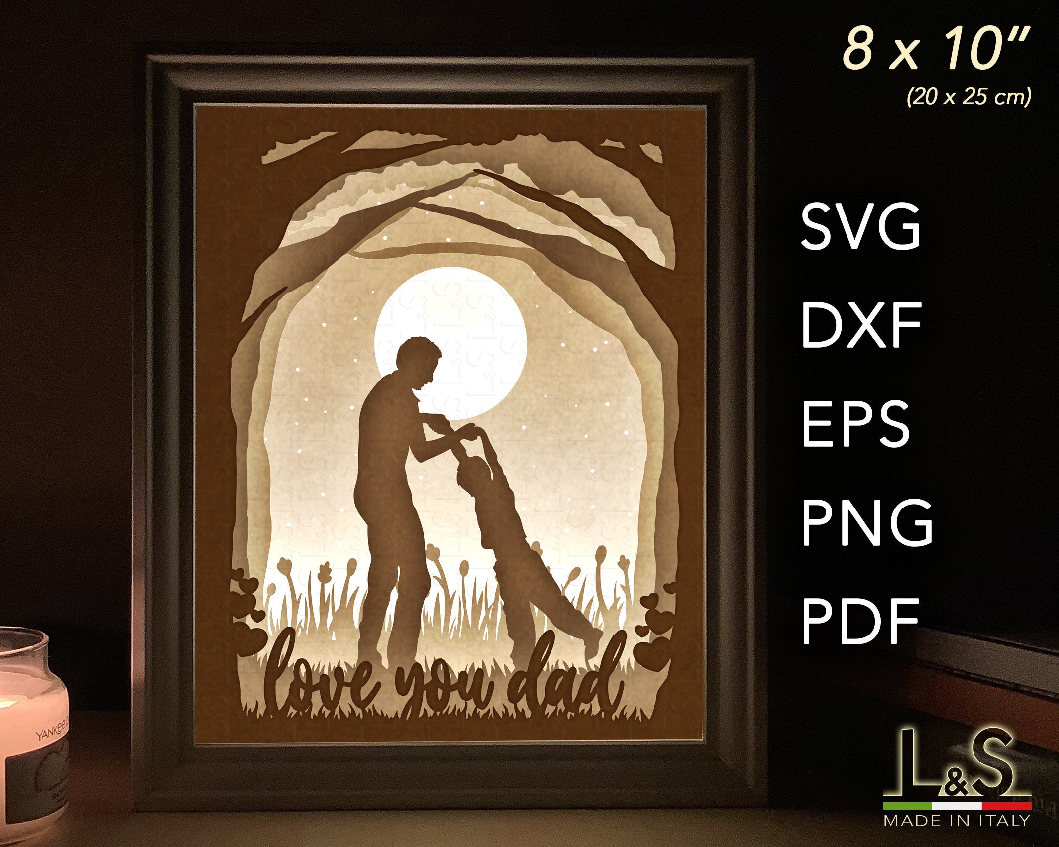 Dad Shadow Box Svg Files for Cricut Layered Fathers Day | Etsy