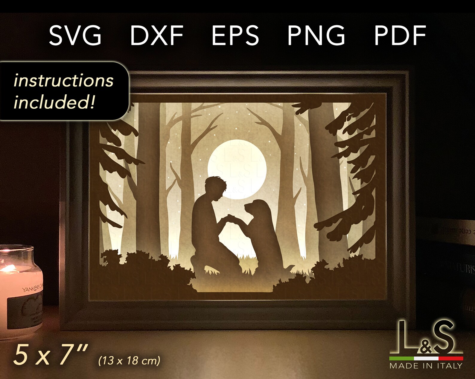 Dog Shadow Box Svg Bundle Layered Light Box Svg Files for - Etsy