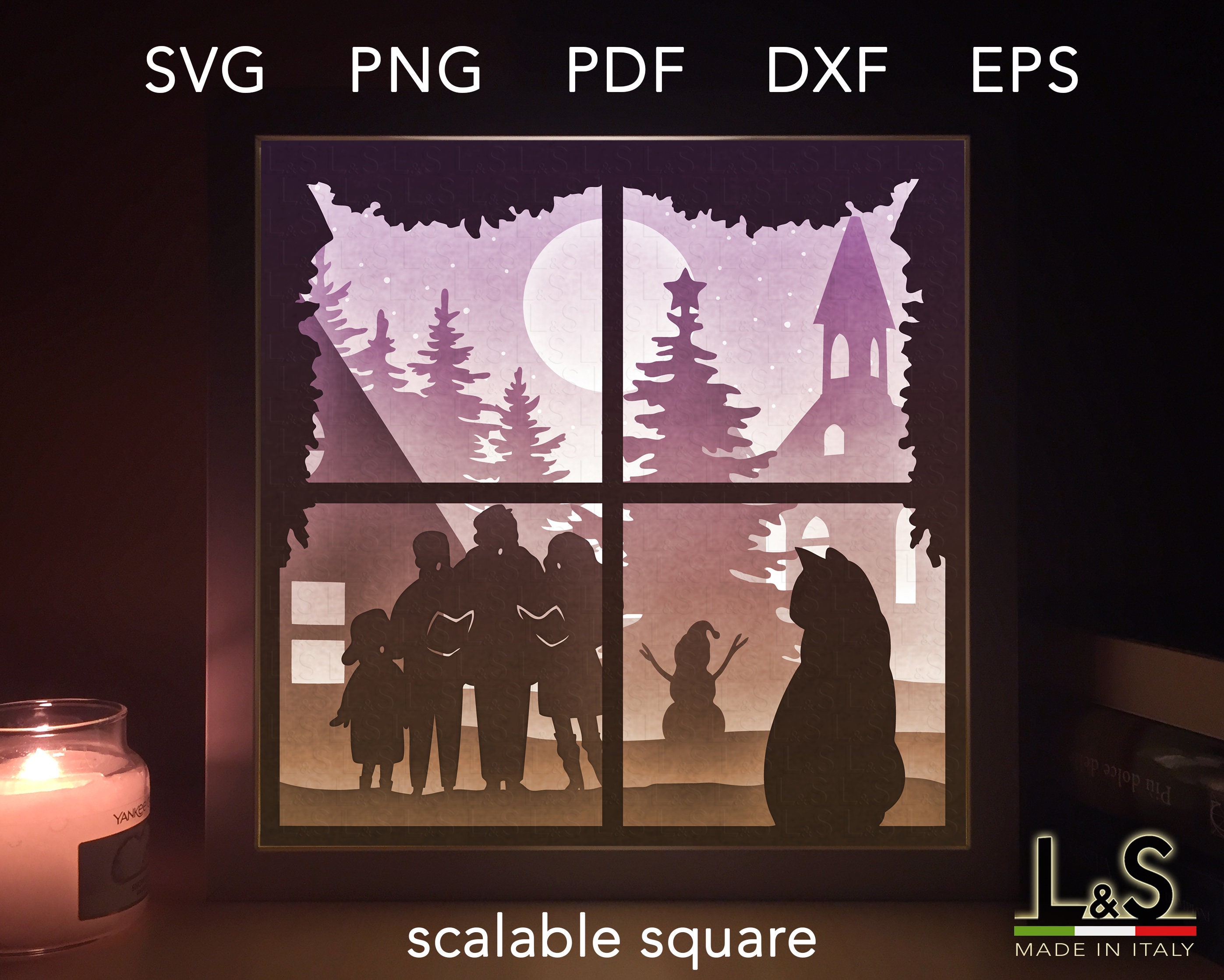 Christmas Shadow Box Svg Bundle Shadow Box Designs Christmas - Etsy