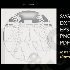 Softball Shadowbox Svg, Layered Sports Shadow Box Svg Files for Cricut ...