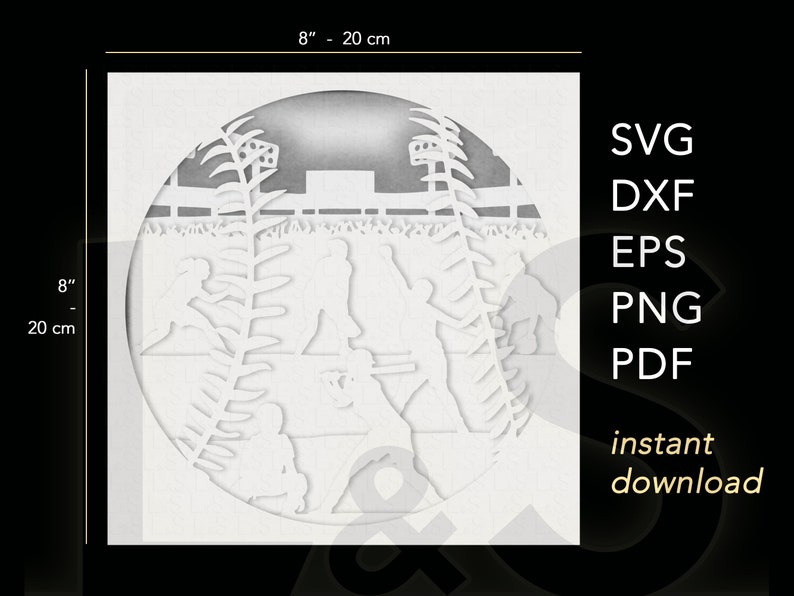 Softball Shadowbox Svg Layered Sports Shadow Box Svg Files - Etsy