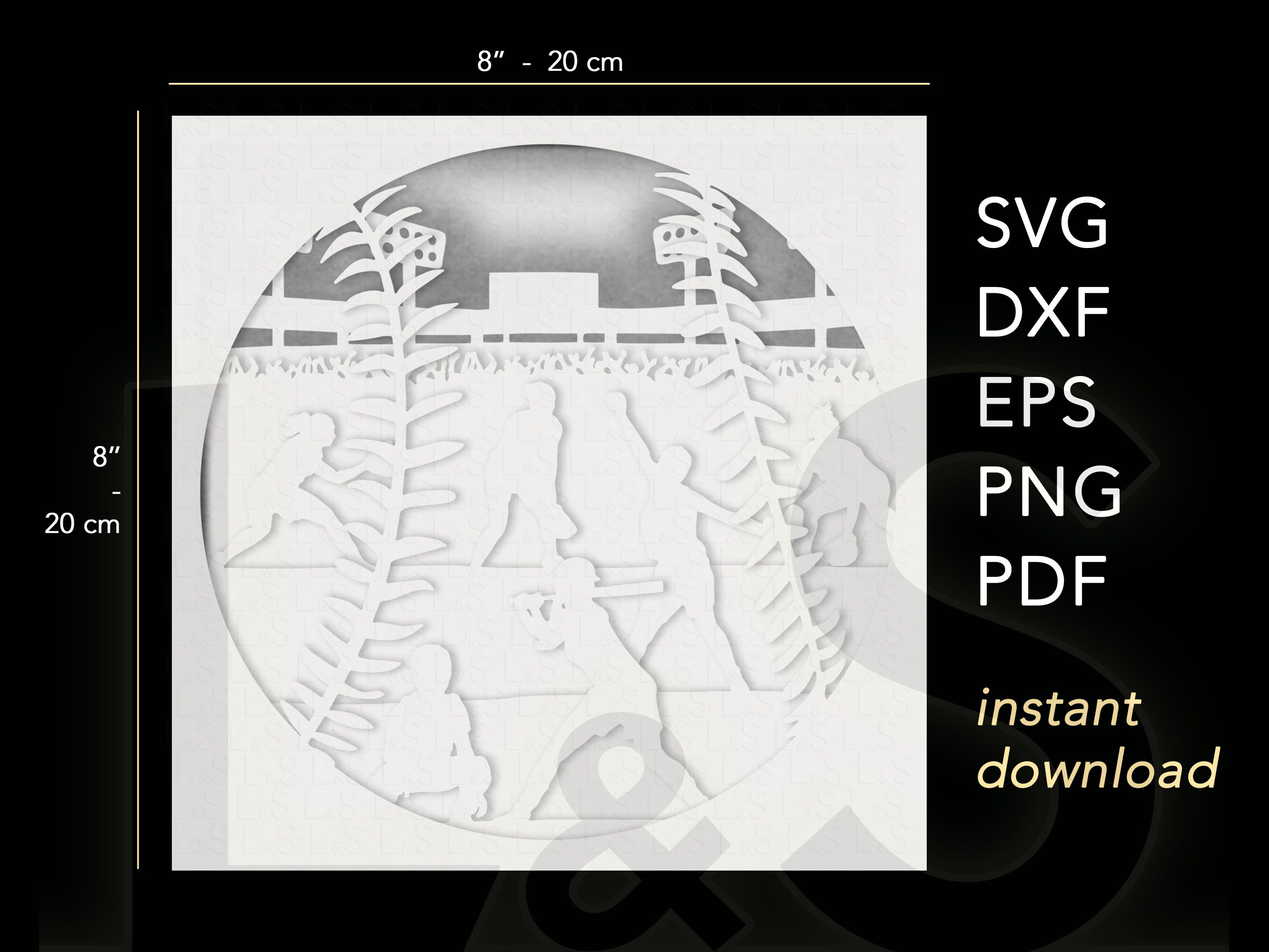 Softball Shadowbox Svg Layered Sports Shadow Box Svg Files - Etsy