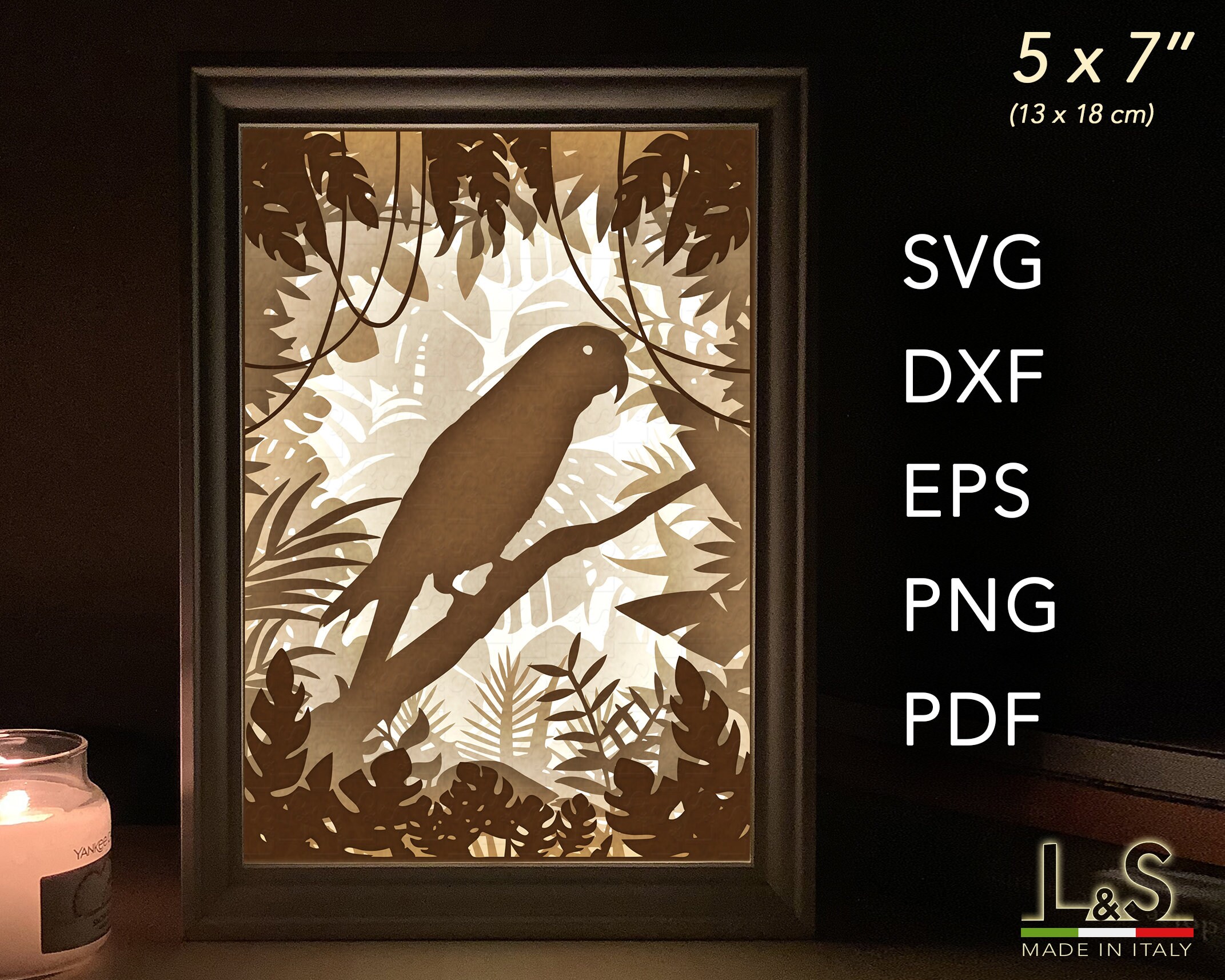 Bird Shadow Box Template Lighted Shadow Box Svg Bundle Paper - Etsy