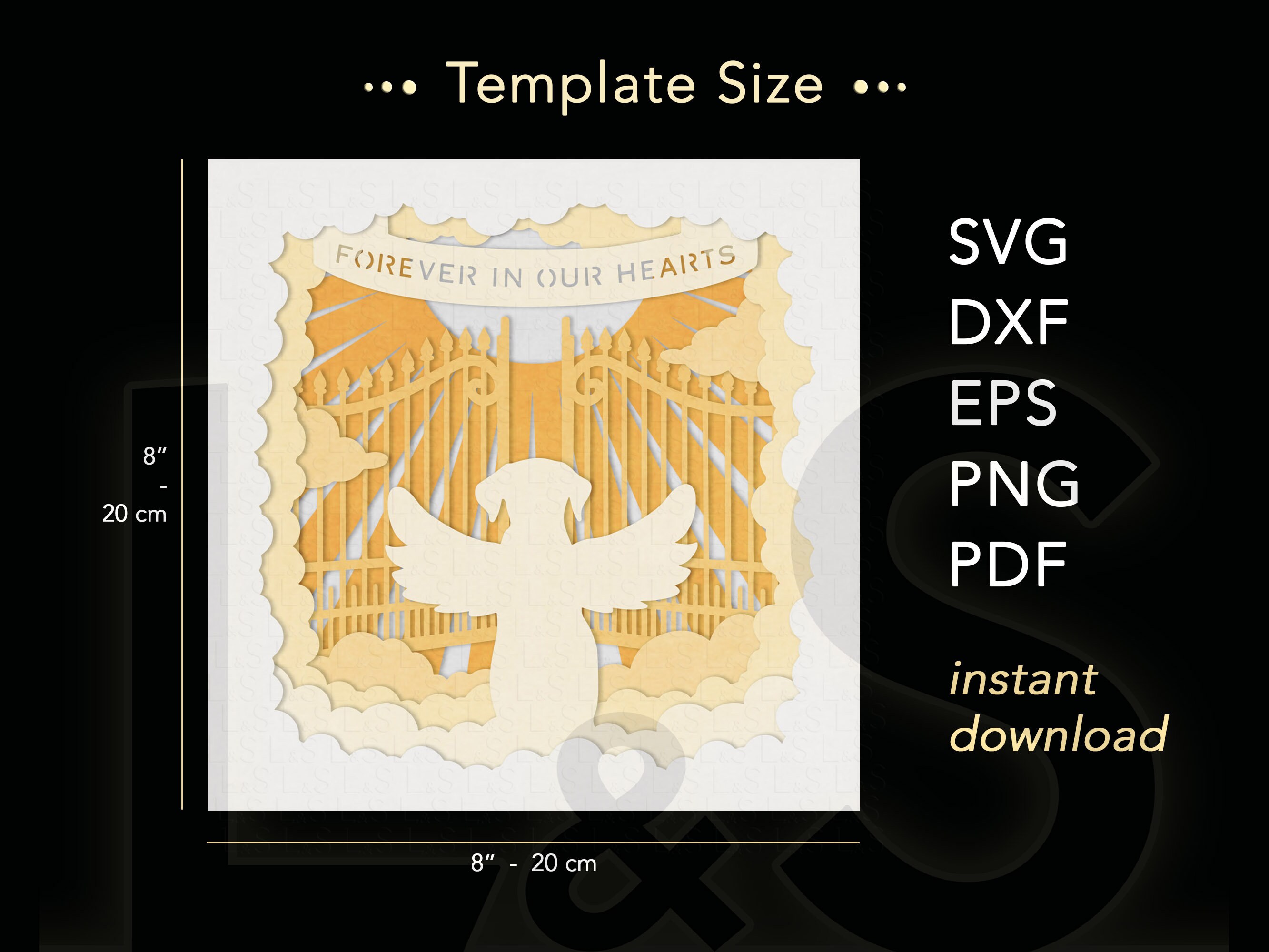 Dog Memorial Shadowbox Template Dog Shadow Box Svg Cricut 3D - Etsy