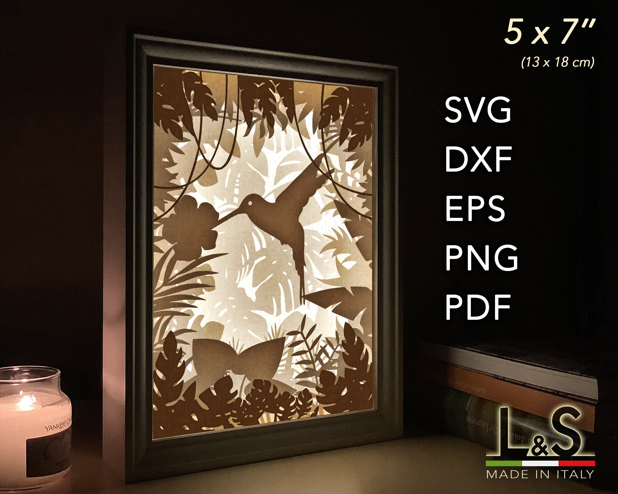 Bird Shadow Box Template Lighted Shadow Box Svg Bundle Paper - Etsy
