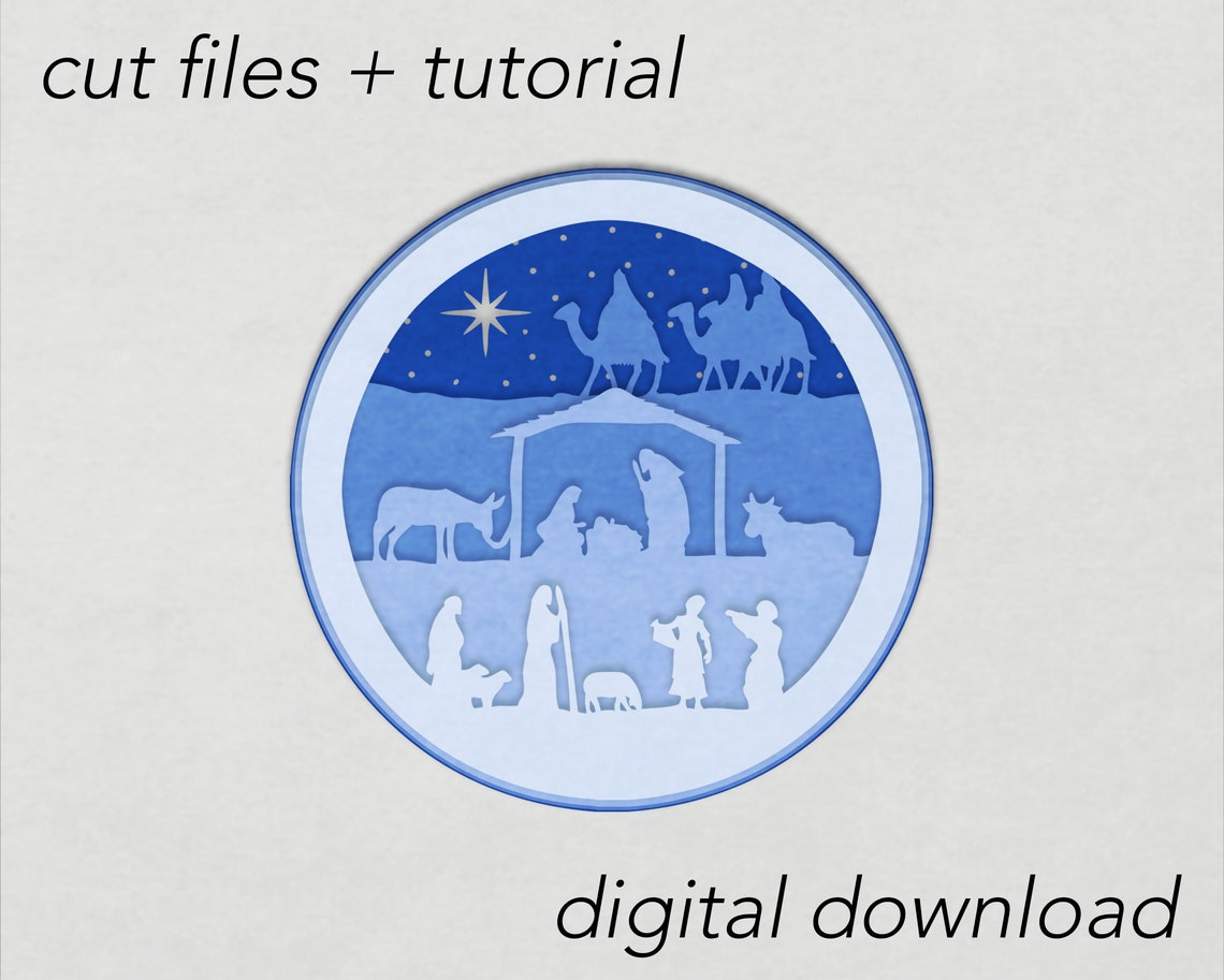 Layered Nativity SVG Christmas Ornament Template Christmas | Etsy