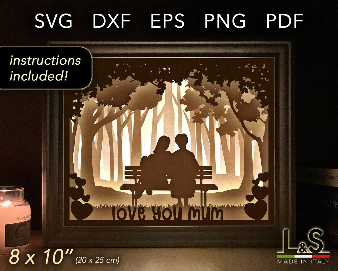 Mothers Day Shadow Box Template 3D Mom Shadow Box Svg Files - Etsy