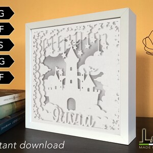 Customizable Svg Lightbox, Baby Shadow Box Svg, 3D Shadowbox Svg ...