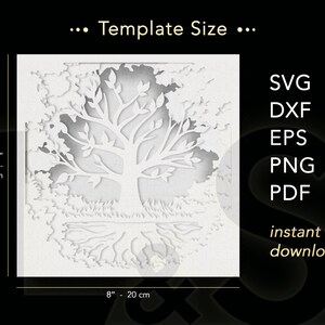 Layered Tree Shadow Box Svg Template, 3D Tree of Life Svg, Family Tree ...