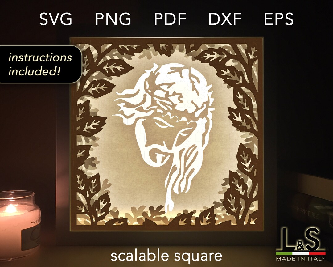 Layered Jesus Shadow Box Svg 3D Christmas Shadowbox Svg - Etsy