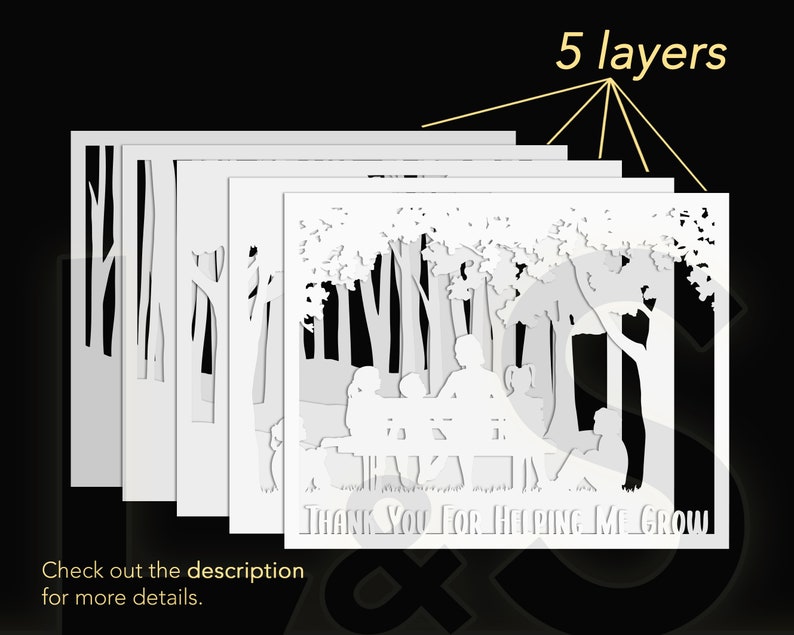 Teacher Shadow Box Template 3D Light Box Template Teacher - Etsy