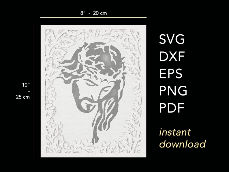 Jesus Shadow Box Svg Layered Light Box Template Christmas - Etsy