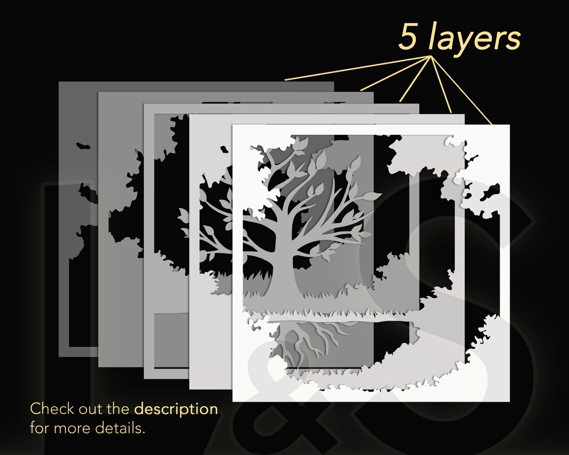 Layered Tree Shadow Box Svg Template 3D Tree of Life Svg - Etsy