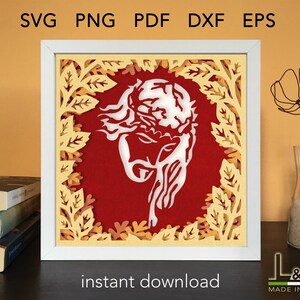 Layered Jesus Shadow Box Svg, 3D Christmas Shadowbox Svg, Easter ...