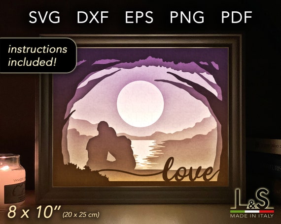 Layered Love Shadow Box Svg File for Cricut Lighted Shadowbox - Etsy