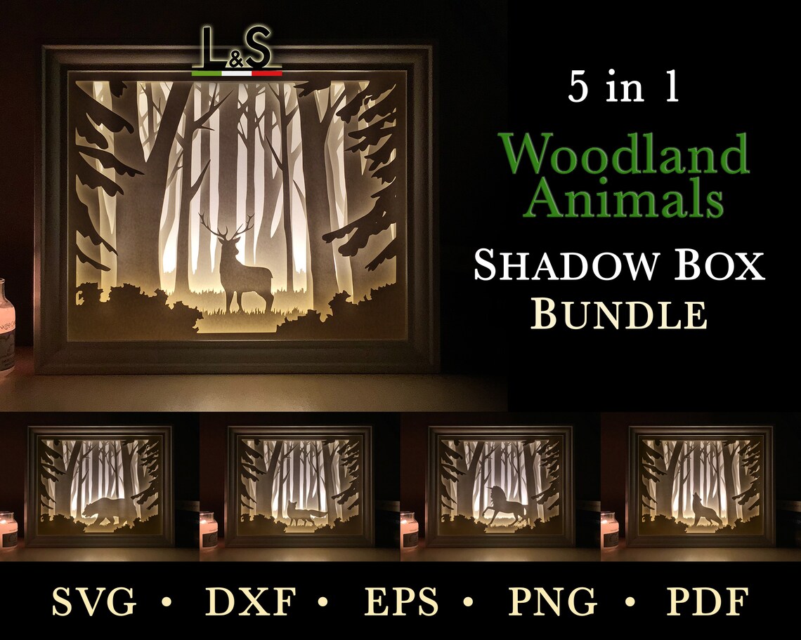 Forest Animals Shadow Box Bundle Forest Shadowbox Svg Files - Etsy