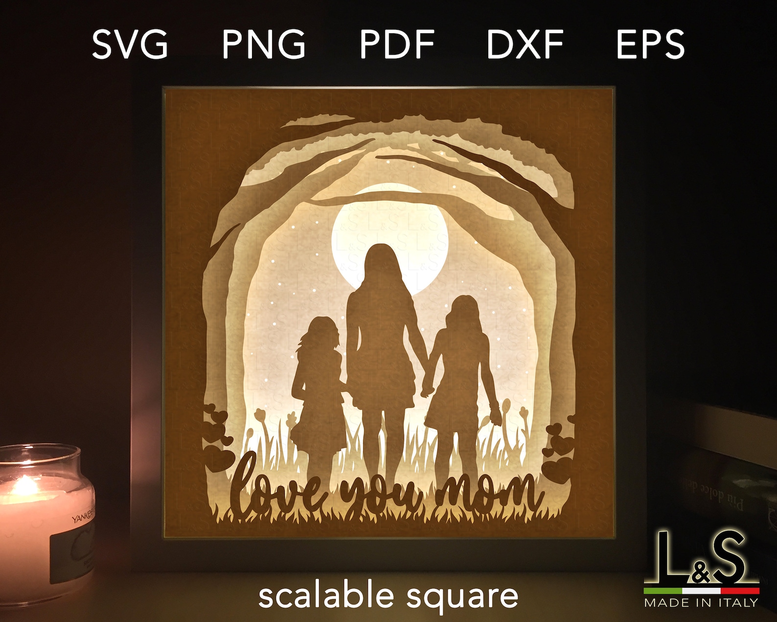 Mom Shadow Box Svg Bundle Papercut Light Box Template - Etsy