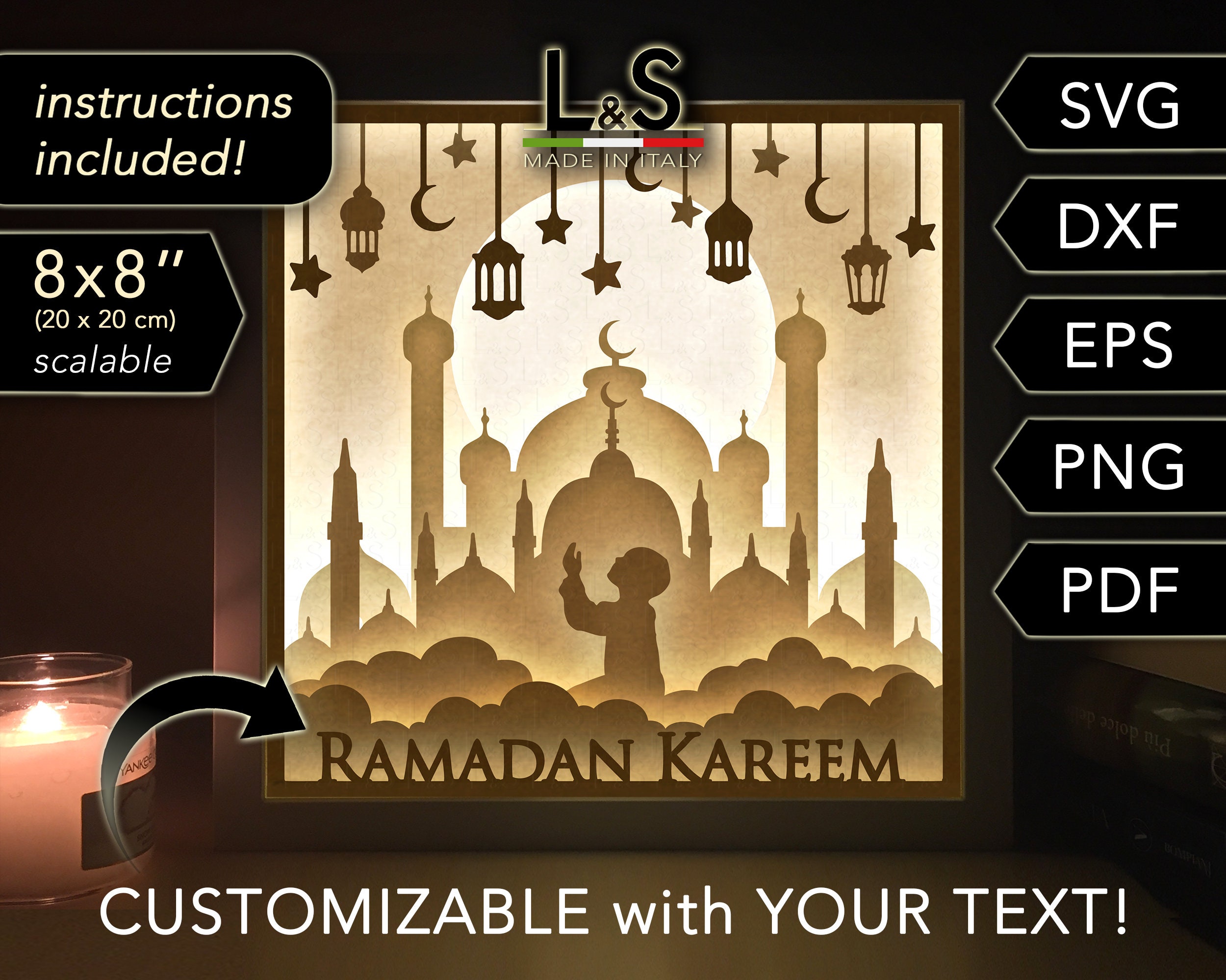 Customizable Islamic Shadow Box Template Ramadan Shadow Box | Etsy Canada