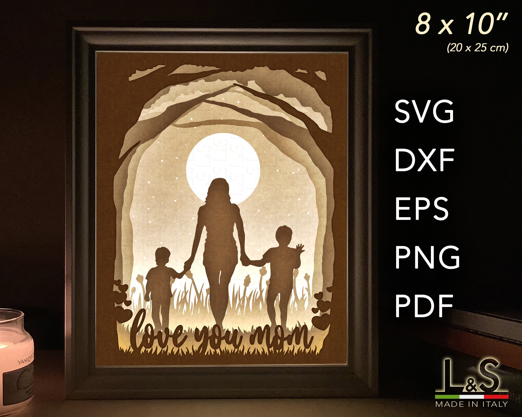 Mom Shadow Box Svg Bundle 3D Light Box Svg Cricut Mothers - Etsy