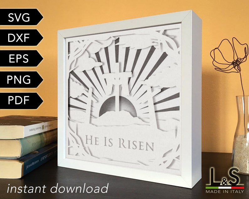 3D Easter Shadow Box Svg Layered Easter Light Box Svg Jesus | Etsy
