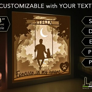 Personalized Cat Memorial Shadow Box Svg Cricut, Cat Shadowbox Art ...