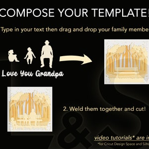 Customizable Grandpa Shadow Box Svg Cricut, Layered Father's Day ...