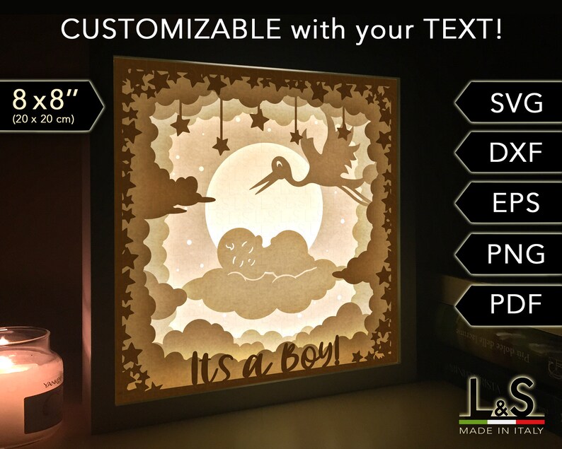 Customizable Baby Shower Shadow Box Name Nursery Shadow Box - Etsy