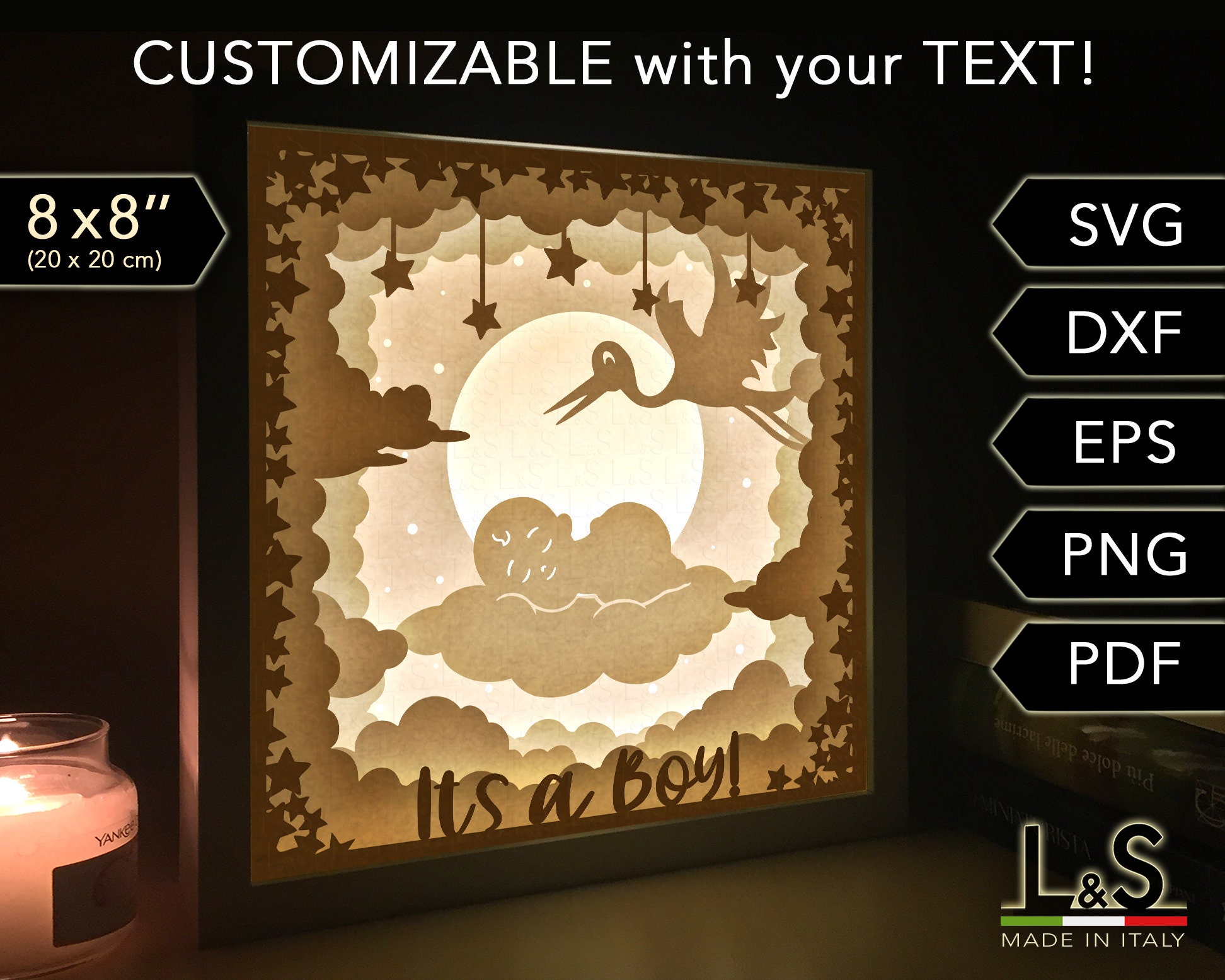 Customizable Baby Shower Shadow Box Name Nursery Shadow Box - Etsy