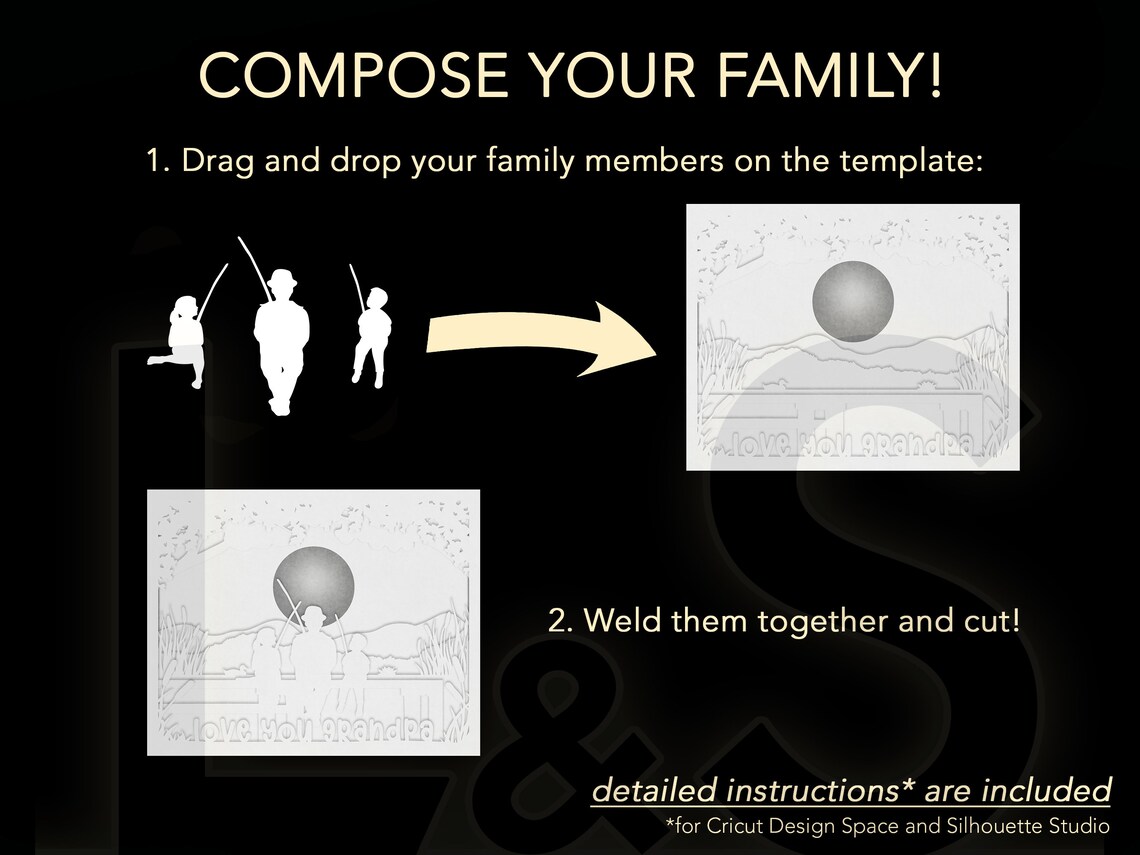 Customizable Grandpa Shadow Box Template 3D Layered - Etsy