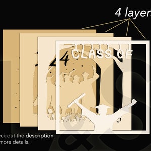 Graduation Shadow Box Svg Cricut, 3D Shadowbox Bundle, Lightbox Svg ...