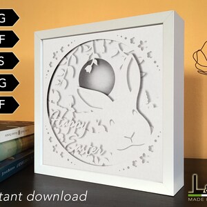3D Layered Easter Light Box Svg, Bunny Shadow Box Svg Files for Cricut ...