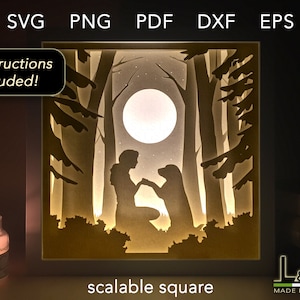 Layered Dog Shadow Box Svg Files for Cricut Dog Memorial - Etsy