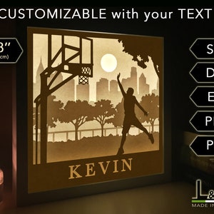 Customizable Basketball Shadow Box Svg Files for Cricut, Basketball ...
