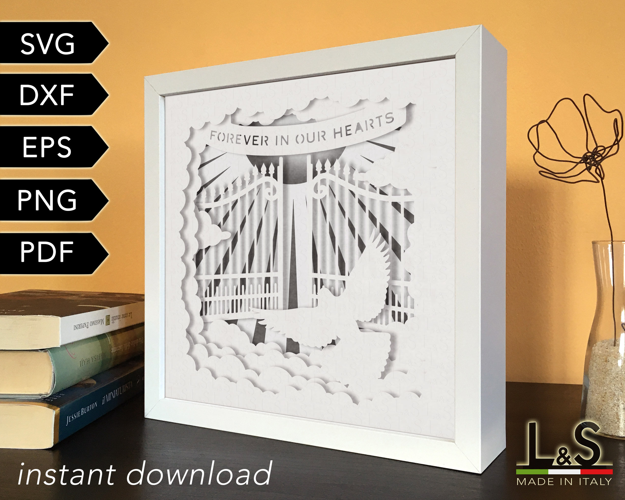 Layered Memorial Shadow Box Svg Cricut Memorial Light Box Svg - Etsy ...