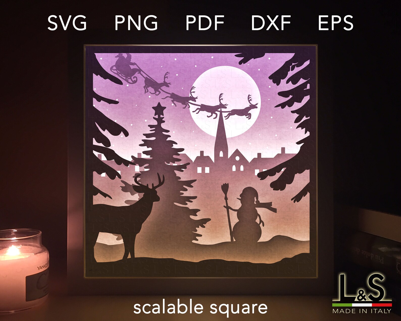 Christmas Shadow Box Svg Bundle Shadow Box Designs Christmas - Etsy