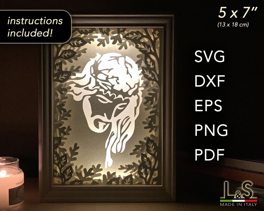 Jesus Christ Light Box Template for Easter SVG Night Light - Etsy