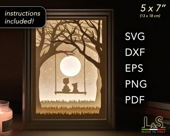 Dog Shadow Box Template Layered Shadow Box Svg Files for | Etsy