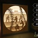 3D Layered Baseball Shadow Box Svg, Lighted Shadow Box Template, 3D ...