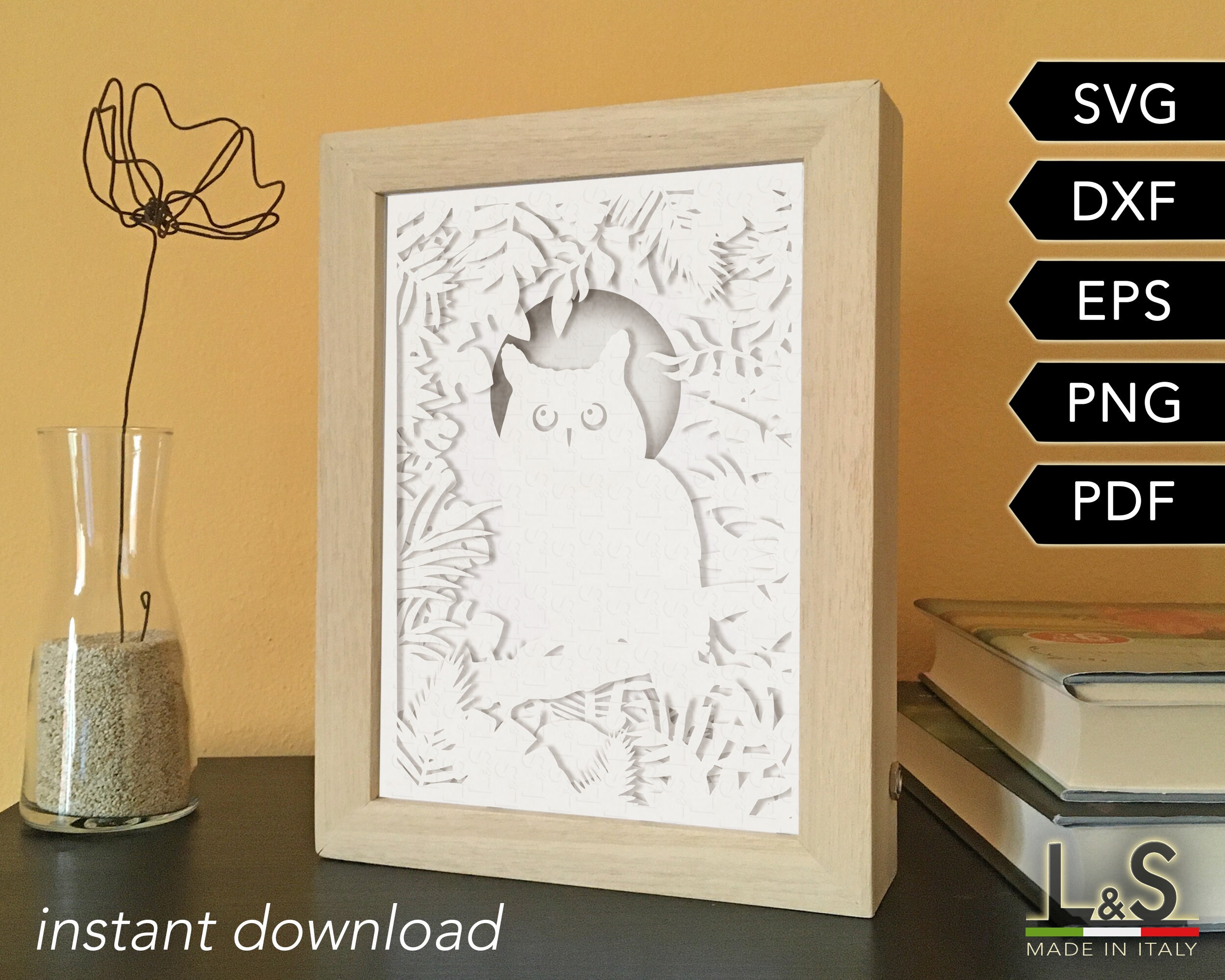 Layered Owl Shadow Box Svg Files for Cricut 3D Light Box Svg - Etsy