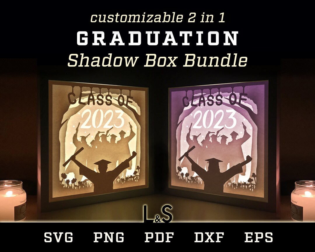 Graduation Shadow Box Svg Cricut 3D Shadowbox Bundle - Etsy