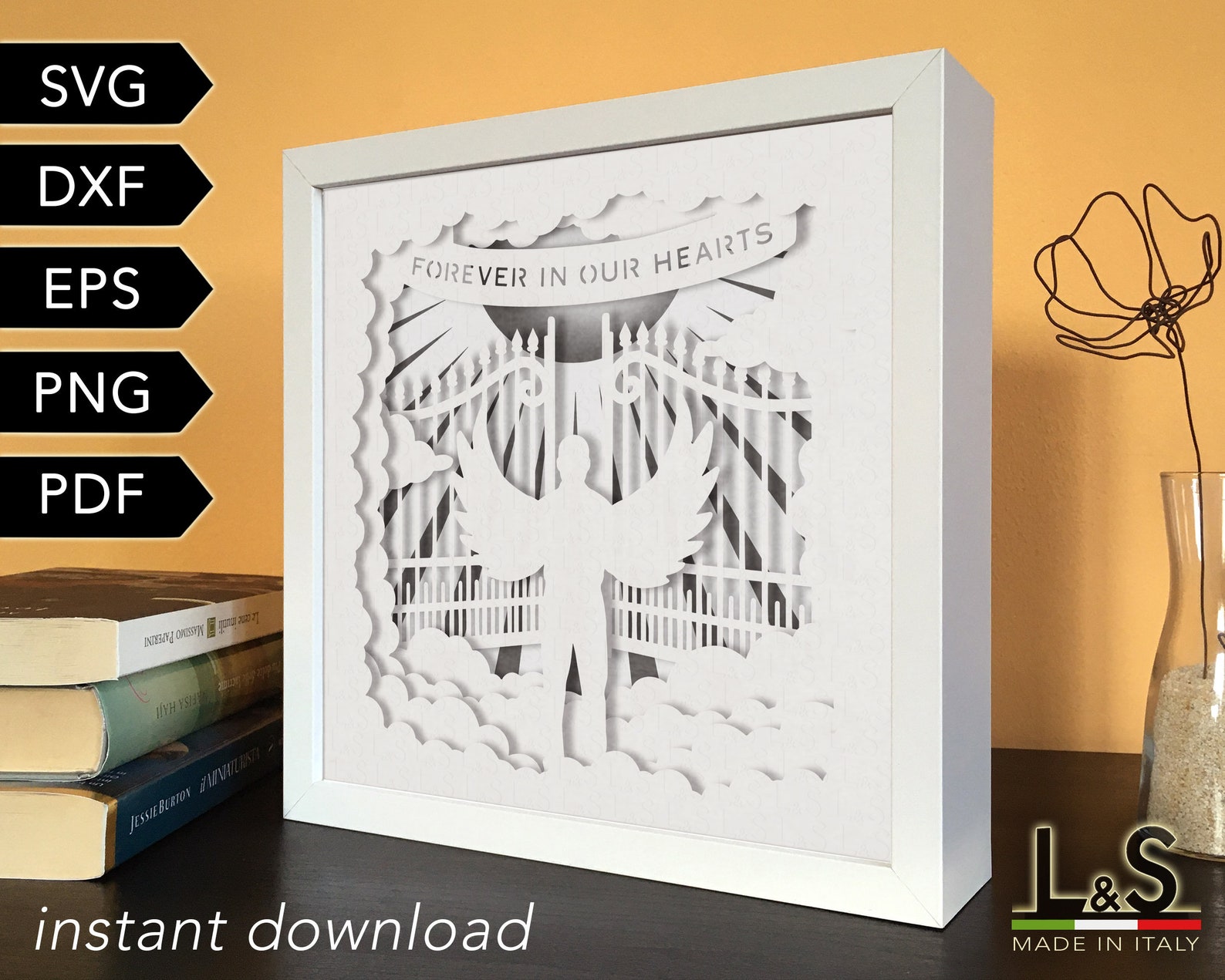 Memorial Light Box Template Layered Memorial Shadowbox Svg | Etsy