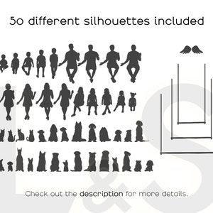 Sitting Family Clipart Bundle, Customizable Family Portrait With Pets ...