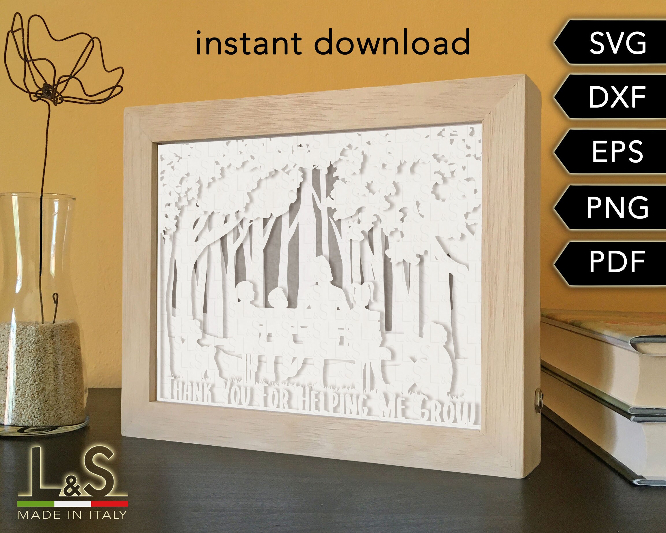 Teacher Shadow Box Template 3D Light Box Template Teacher - Etsy