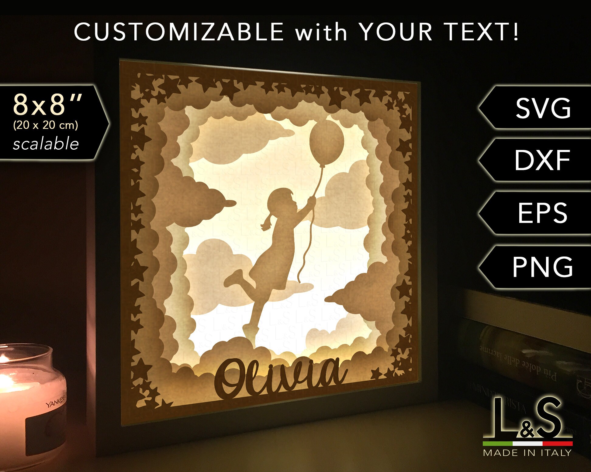 Customizable Baby Girl Shadow Box Svg Cricut, Personalized Shadowbox ...