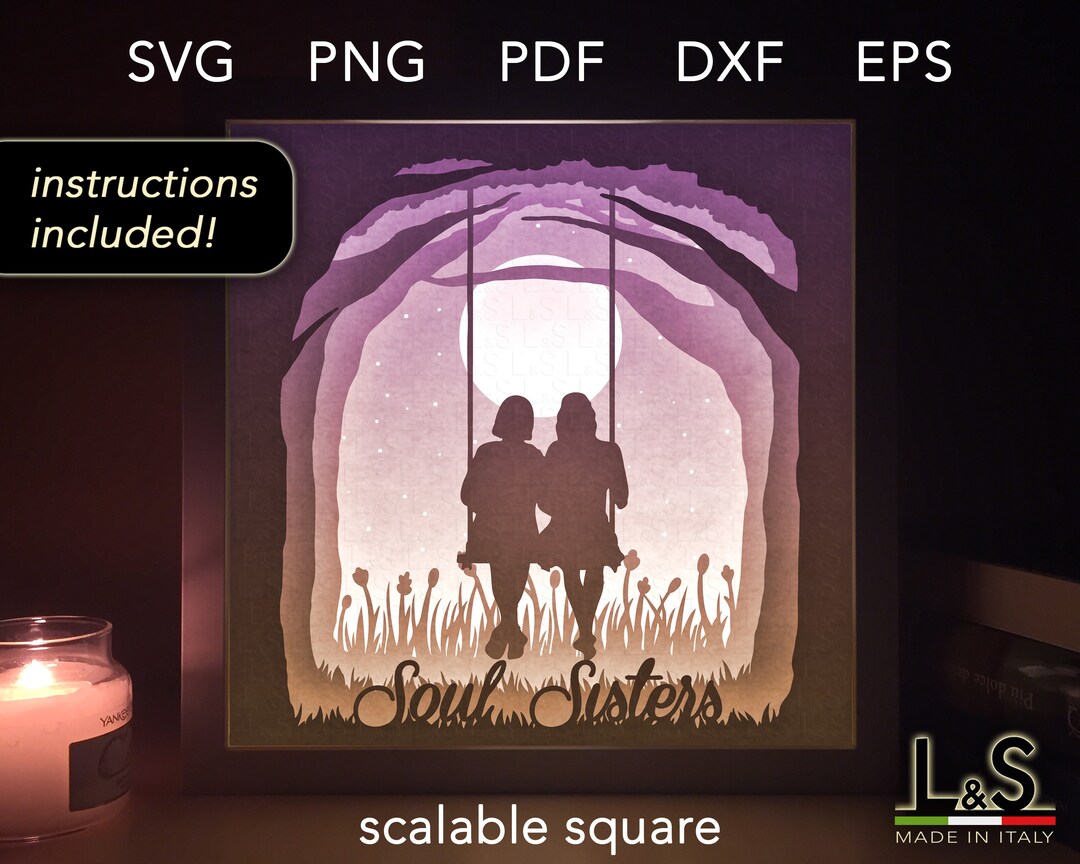 Friends Shadow Box Template 3D Light Box Svg Lighted Shadow - Etsy