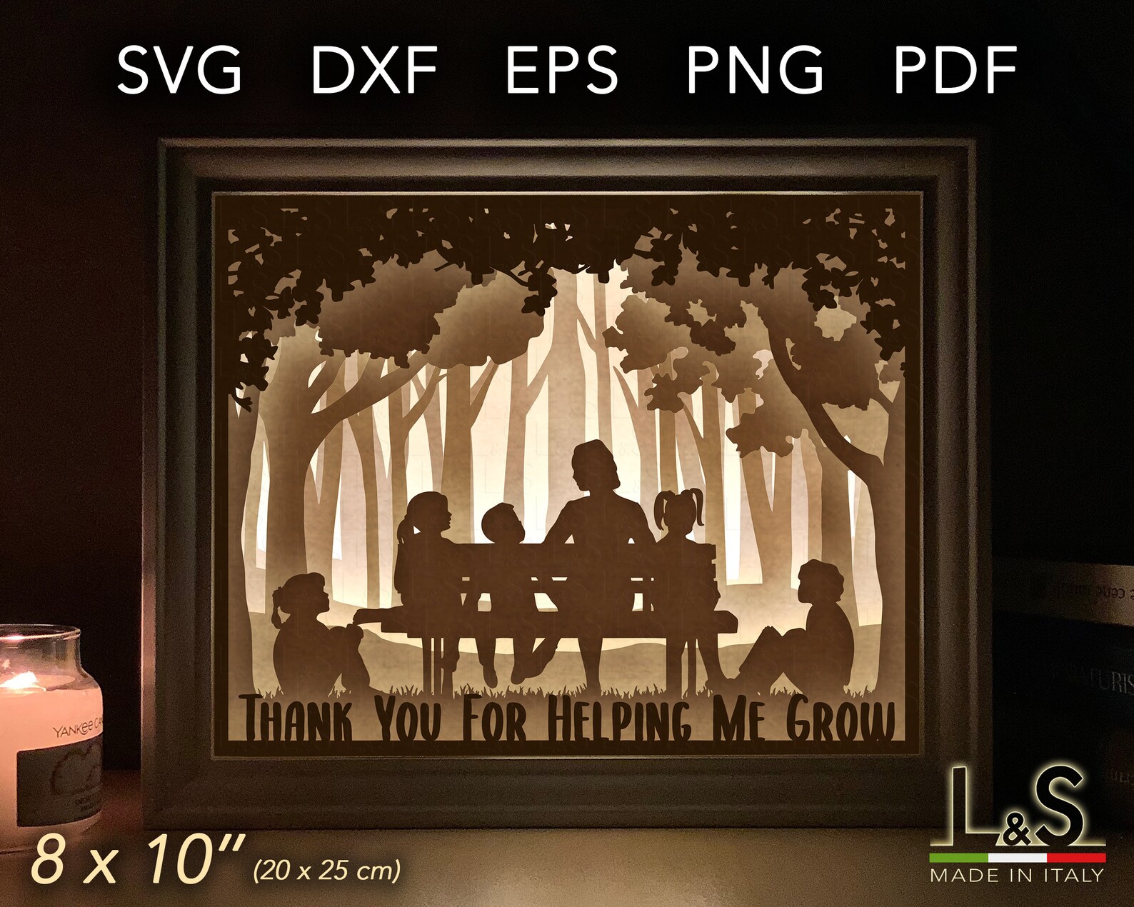 Teacher Shadow Box Template 3D Light Box Template Teacher | Etsy