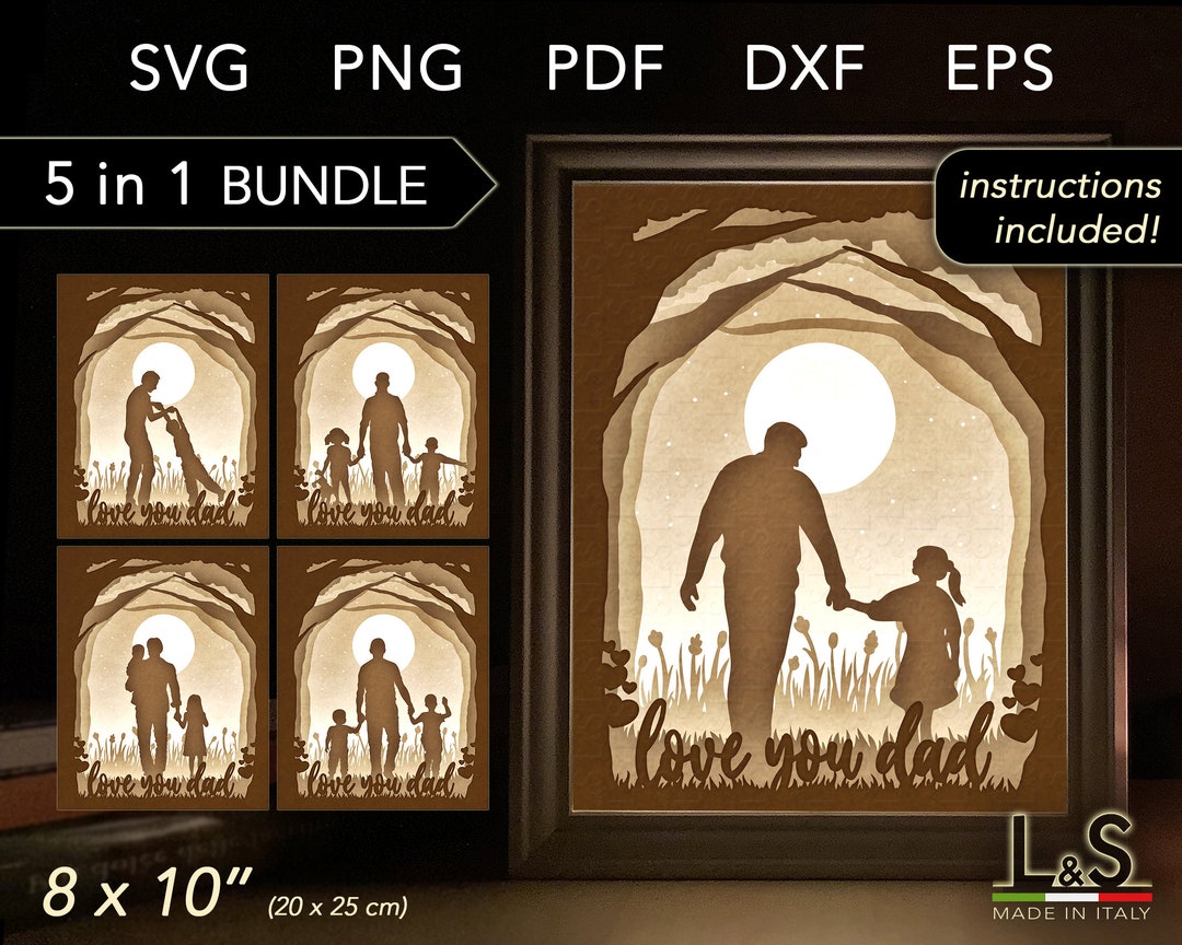 Dad Shadow Box Svg Files for Cricut Layered Fathers Day - Etsy