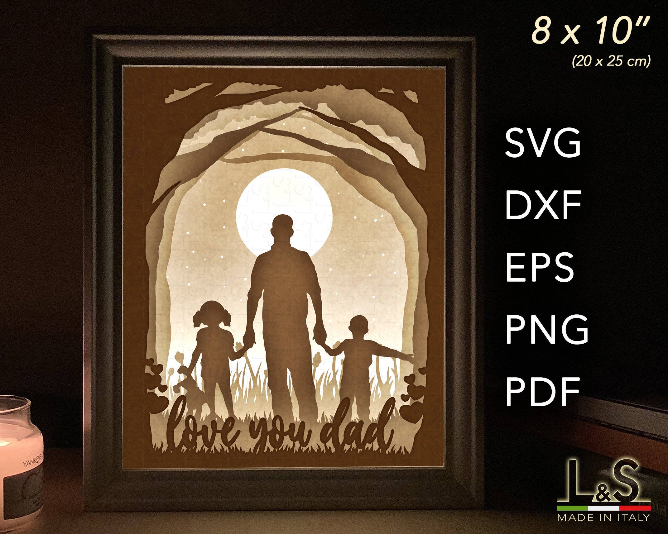 Dad Shadow Box Svg Files for Cricut Layered Fathers Day | Etsy