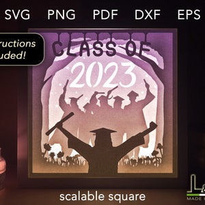 Graduation Shadow Box Svg Cricut 3D Shadowbox Bundle - Etsy