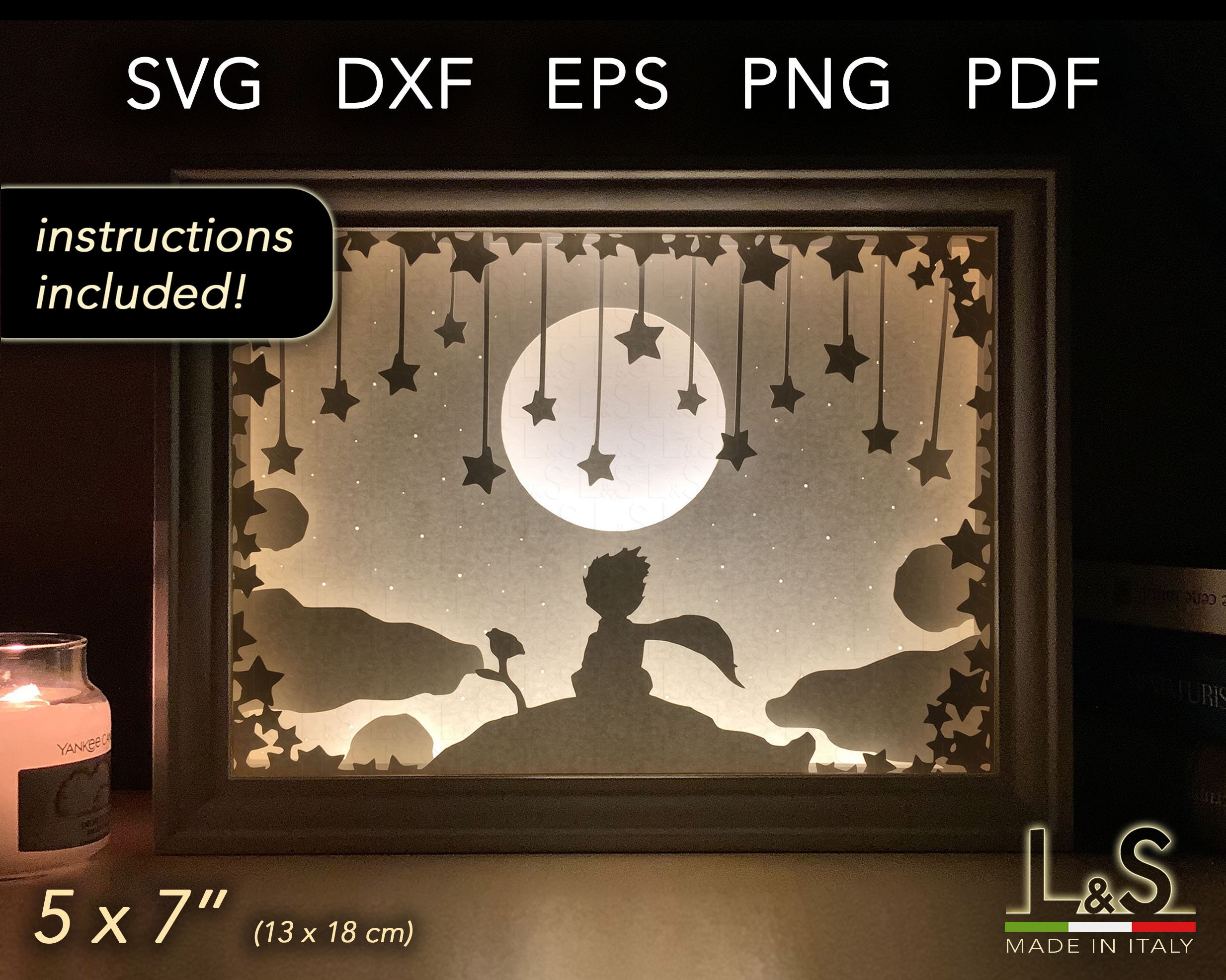 Little Prince Light Box Template SVG Night Light 3D Shadow - Etsy